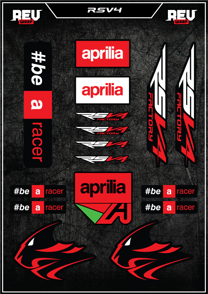 APRILIA RSV4 - STICKER KIT - Revwrap - Be unique with the best ...