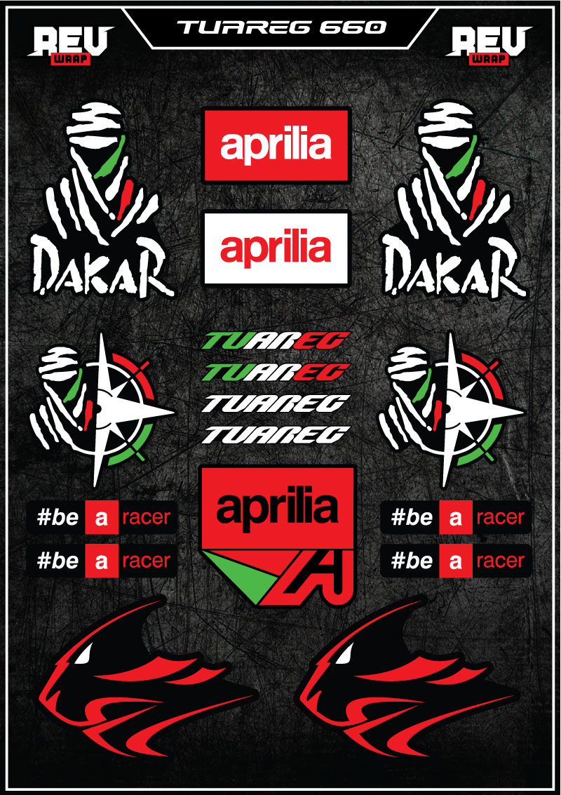 APRILIA TUAREG - STICKER KIT - Revwrap - Be unique with the best ...