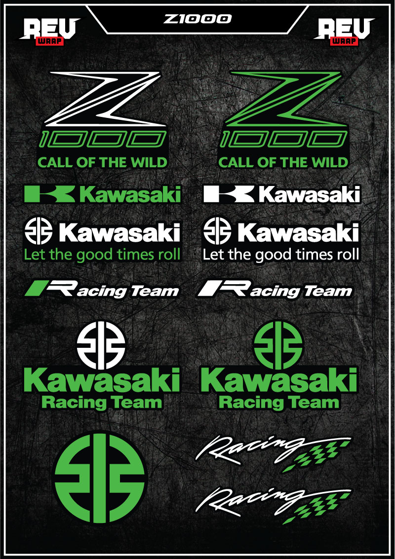 KAWASAKI Z1000 - STICKER KIT - Revwrap - Be unique with the best ...