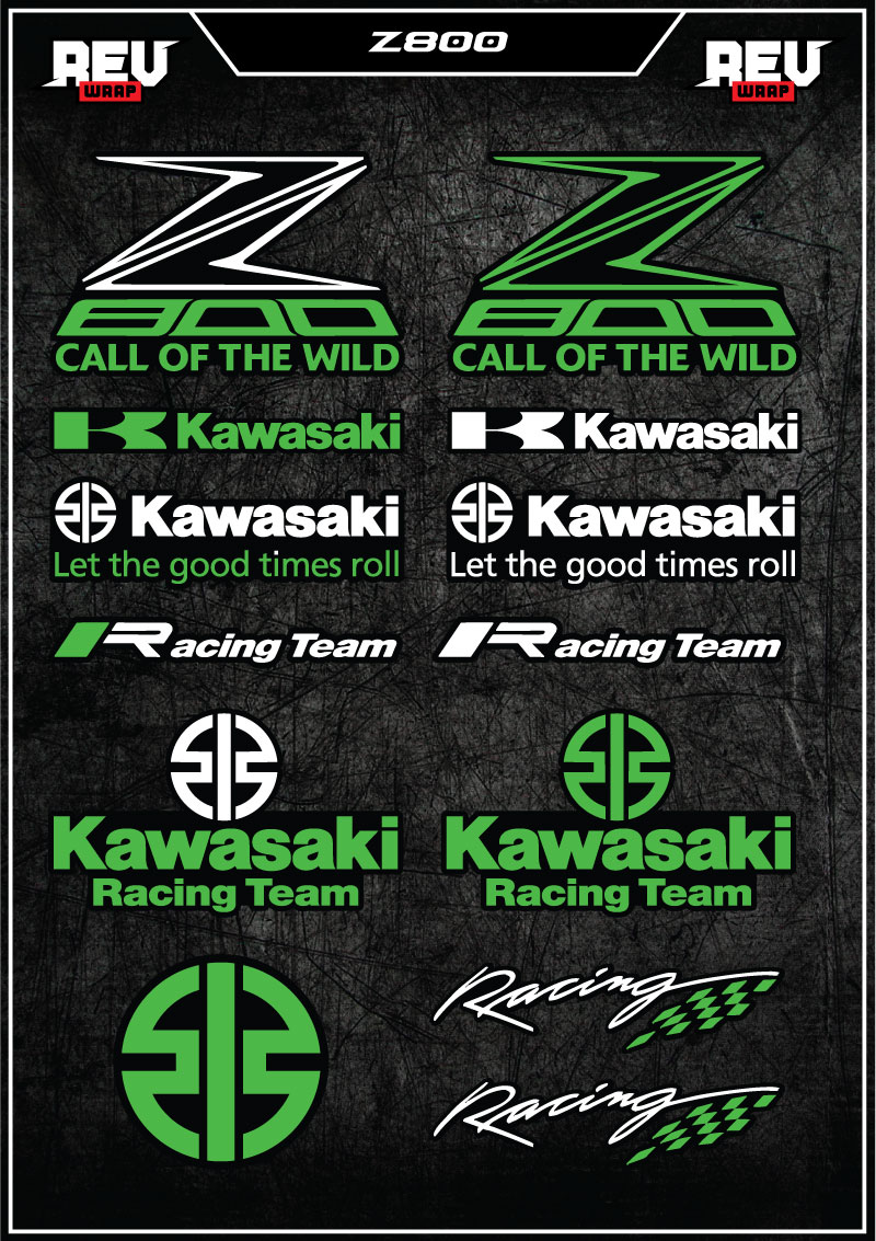 KAWASAKI Z800 - STICKER KIT - Revwrap - Be unique with the best ...