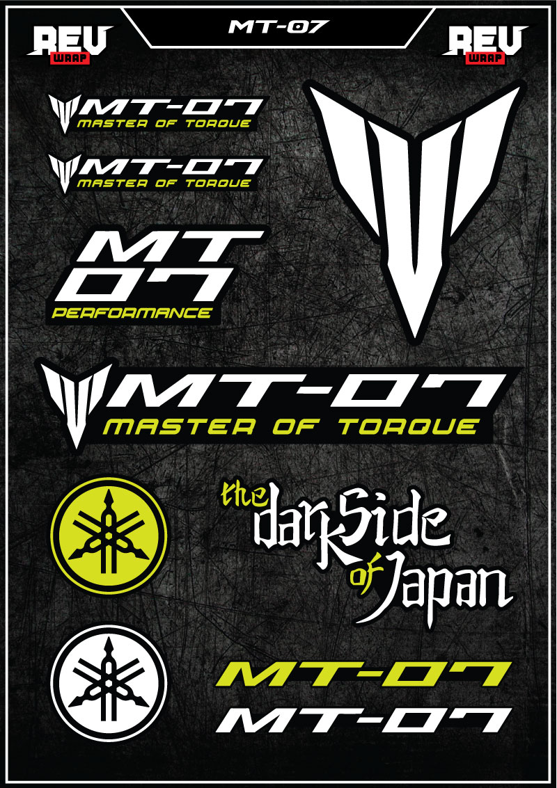 YAMAHA MT07 - STICKER KIT - Revwrap - Be unique with the best ...