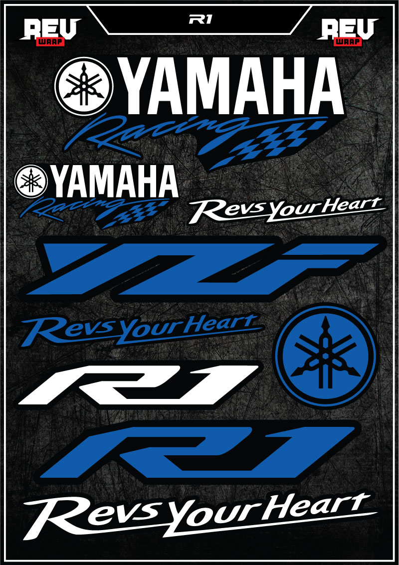 YAMAHA R1 - STICKER KIT - Revwrap - Be unique with the best motorcycle ...