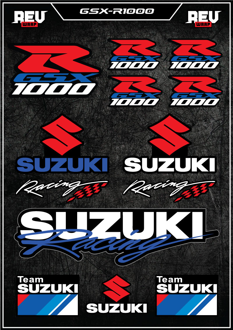 SUZUKI GSXR1000 - STICKER KIT - Revwrap - Be unique with the best ...